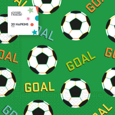 George Home Football Napkins - ASDA Groceries