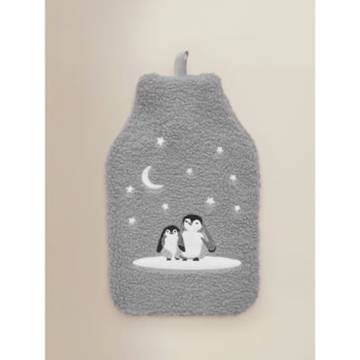 Grey Boucle Penguin Hot Water Bottle 2L - ASDA Groceries