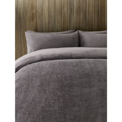 George Home Plain Teddy Finish Duvet Set Charcoal Grey Single - ASDA ...
