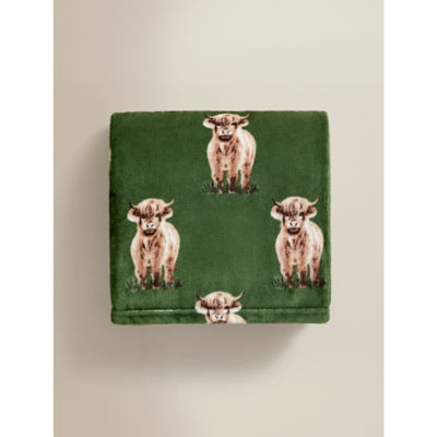 George Home Autumn Highland Cow Supersoft Throw - 150 x 120cm - ASDA ...