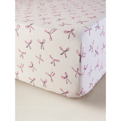 Painted Bows Print Fitted Sheet Single - ASDA Groceries