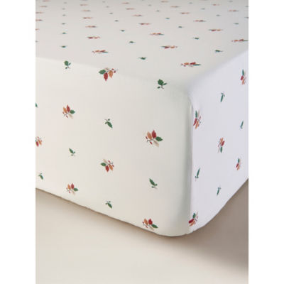 George Home Autumn Leaves Print Fitted Sheet Double - ASDA Groceries