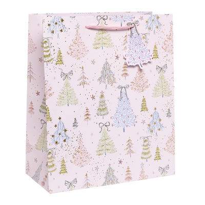 Pink Tree Large Portrait Gift Bag - ASDA Groceries