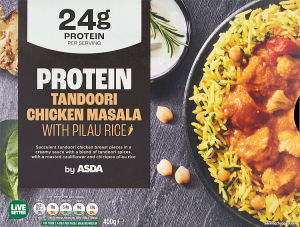 ASDA Protein Tandoori Chicken Masala with Pilau Rices 400g - ASDA Groceries