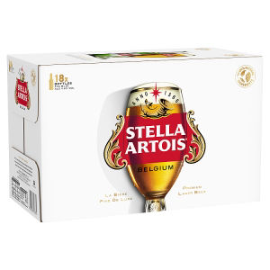 Stella Artois Premium Lager Beer Bottles 18x330ml - ASDA Groceries