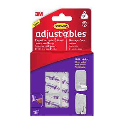 Command Adjustables™ Repositionable Refill Strips 18 Refill Strips ...