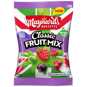 Maynards Bassetts Classic Fruit Mix Candy Sweets Sharing Bag 110 g ...
