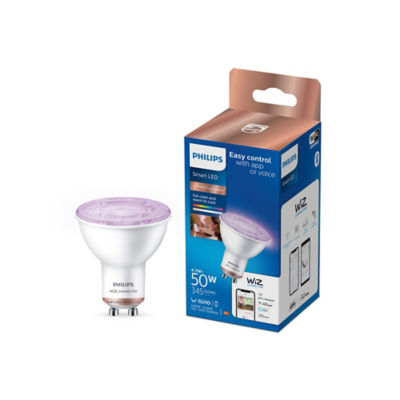Philips Smart LED 50W GU10 White and Colour Light Bulb - ASDA Groceries