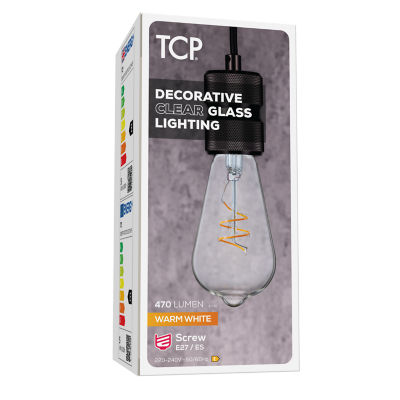 CLEAR TWIST FILAMENT CLASSIC 470L ES WARM WHITE NON DIMMABLE BULB ...