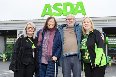 Customer George returns to Asda Newmains to thank colleagues for saving ...